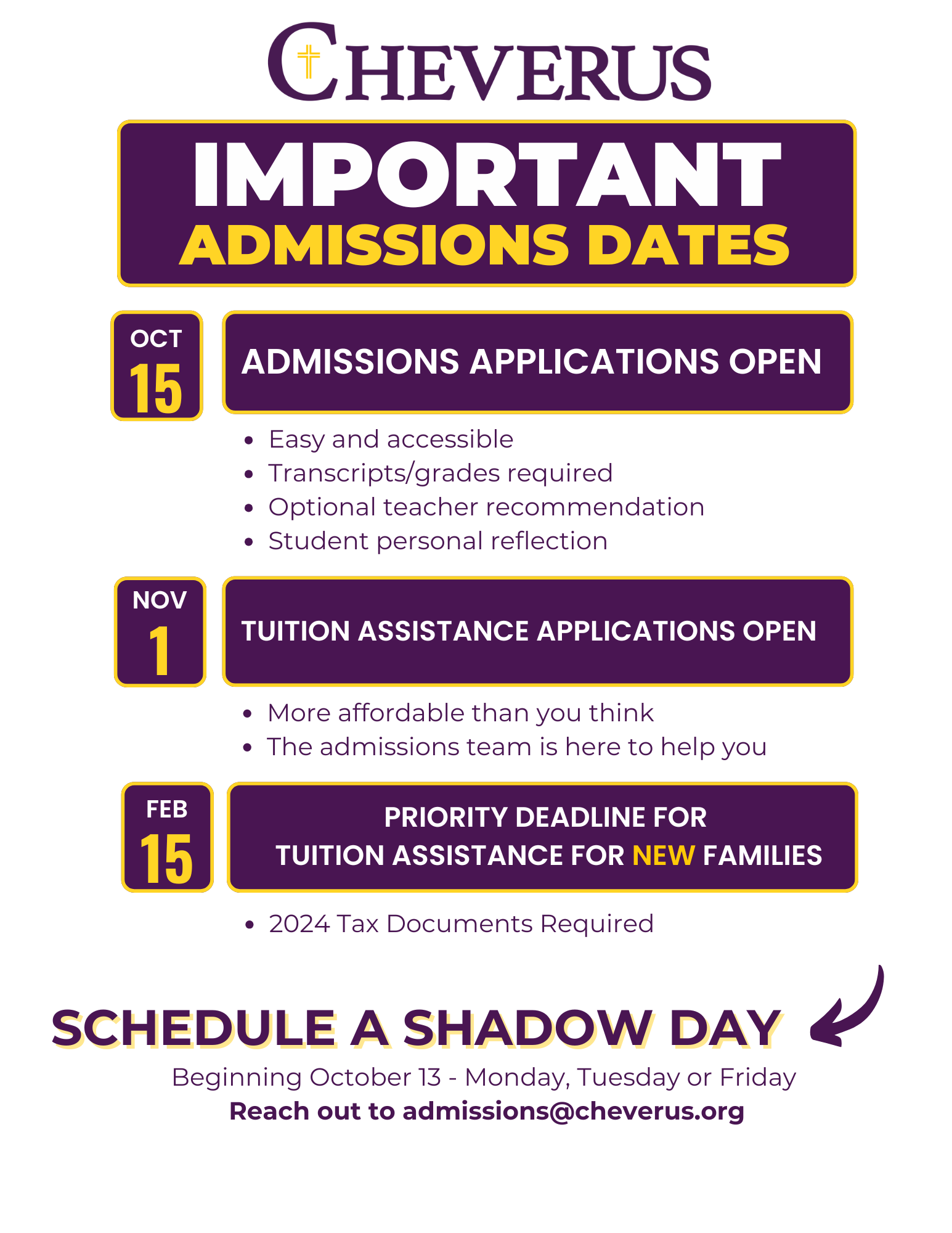 Admissions - Cheverus Catholic High School Portland ME